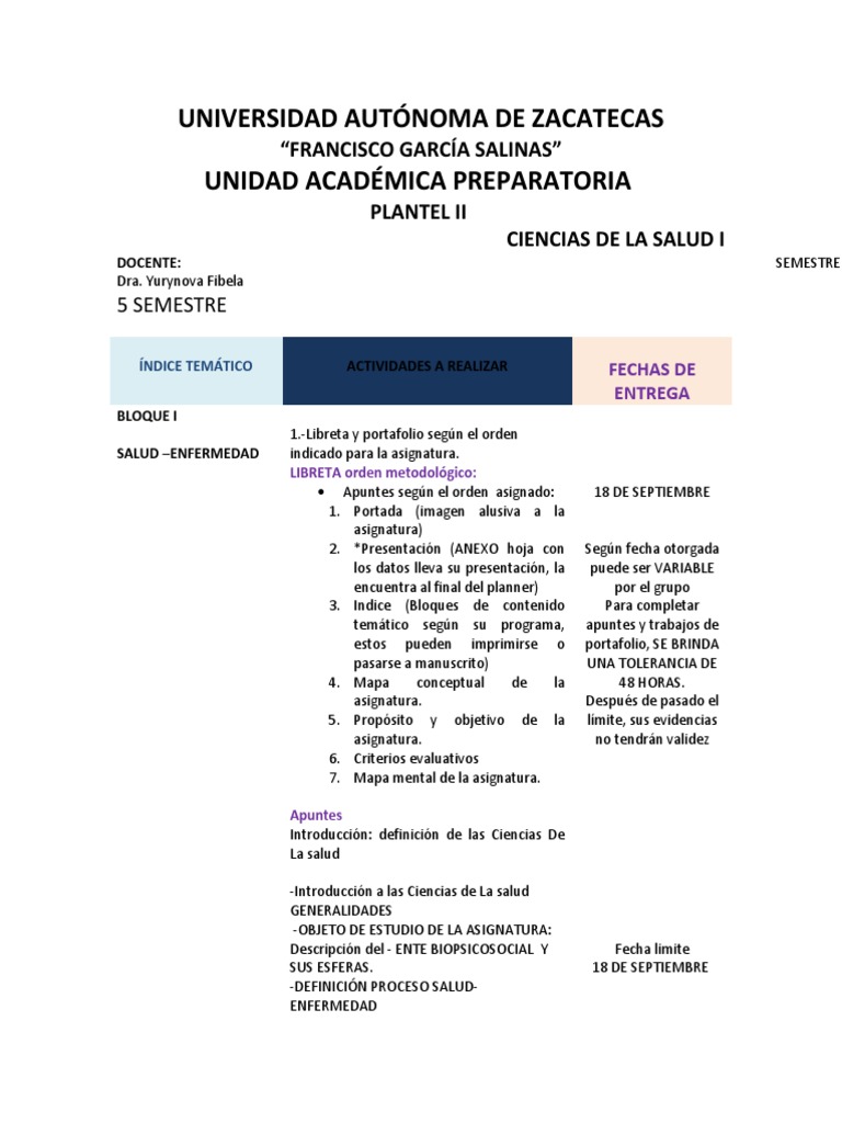 Planner CS | PDF | Medicina | Ciencias de la Salud