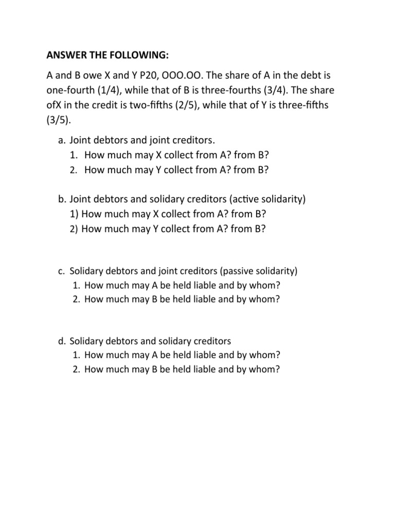 Joint and Solidary Obligations | PDF | Social Science