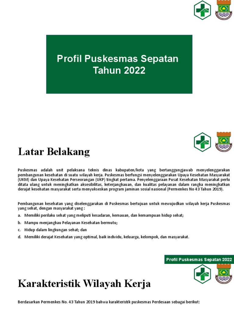 Profil Puskesmas Sepatan 2022 | PDF | Kesehatan Holistik