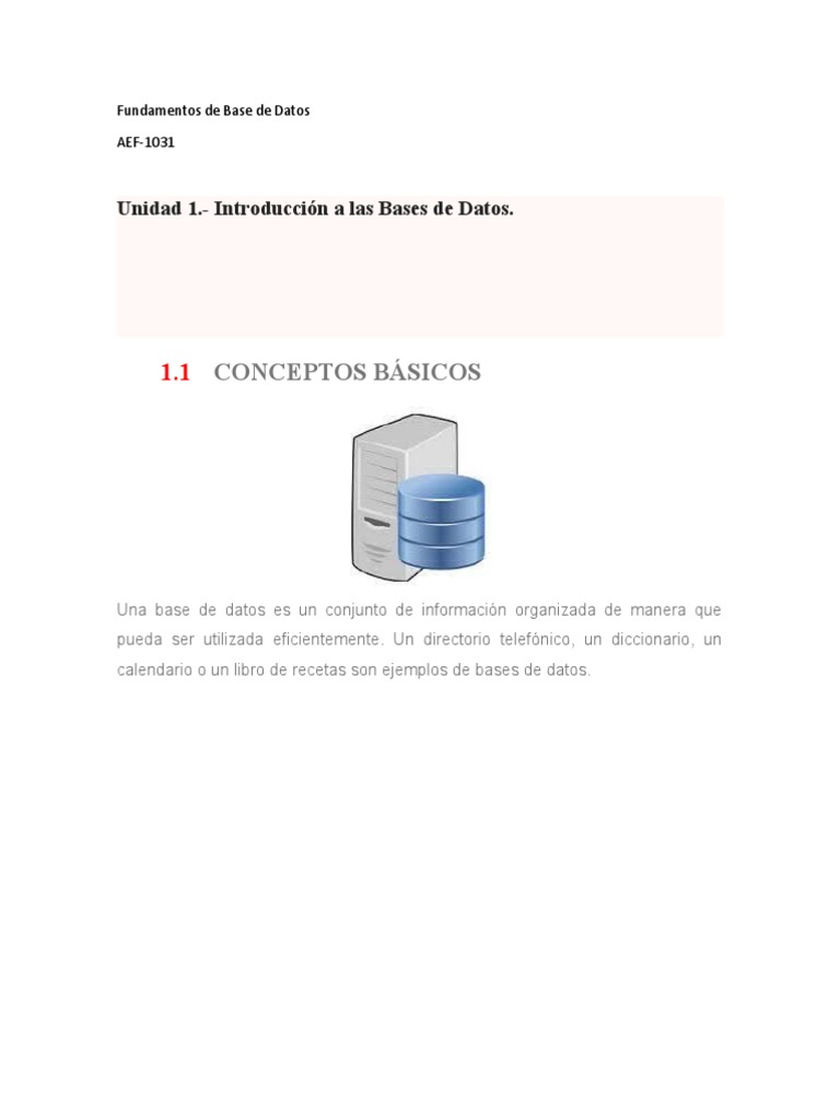 Fundamentos de Base de Datos | PDF | Bases de datos | Objeto (informática)