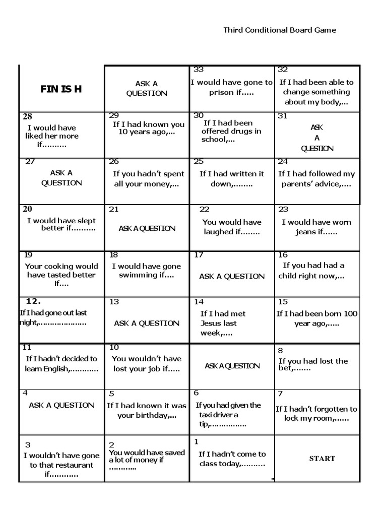 3rd Conditional Board Game | PDF