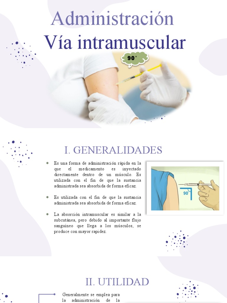 Administración Vía Intramuscular | PDF | Inyección (medicina ...