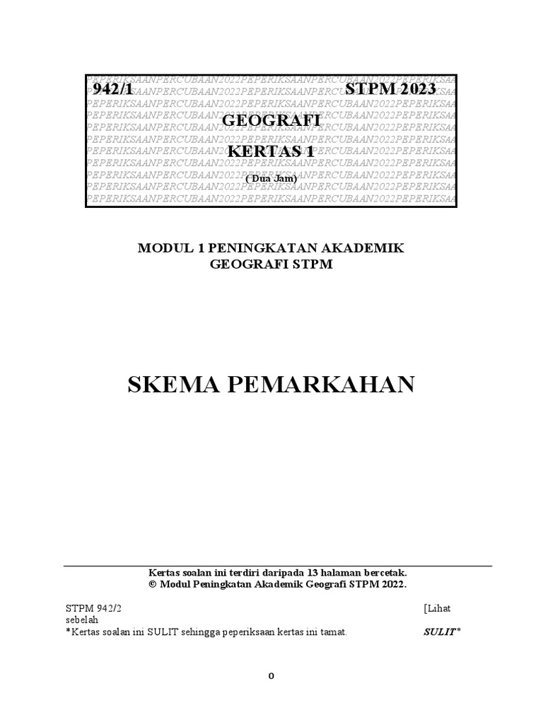 Skema Soalan Sem 1 KEDAH 2023 | PDF