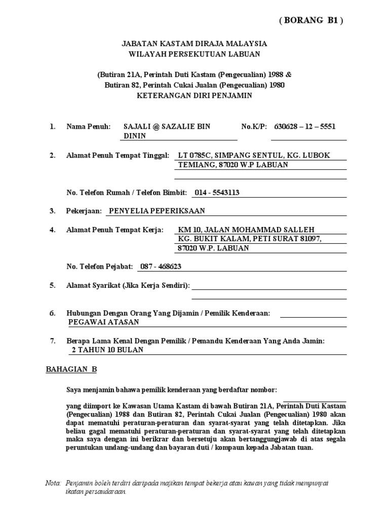 Borang B1 Pdf