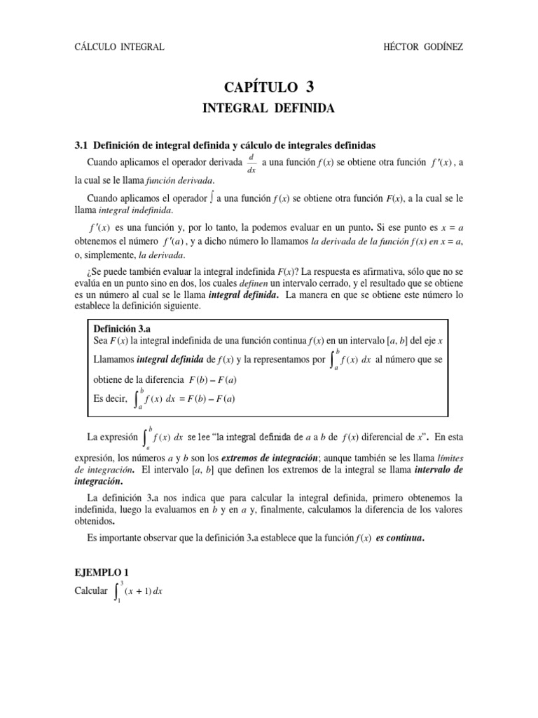 Capítulo 3 La Integral Definida)Teams | PDF | Integral | Derivado