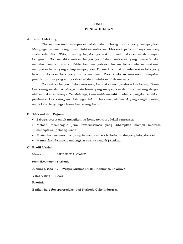 Proposal Umkm Aidil - 1 | PDF