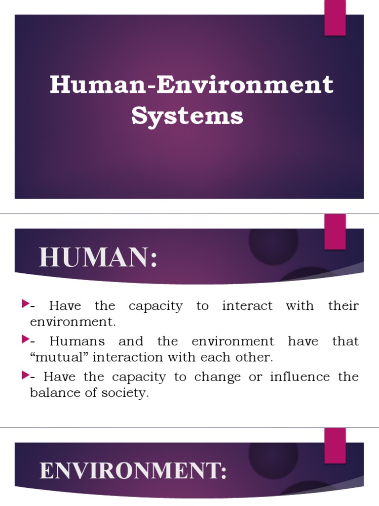 Human Environment Systems | PDF | Agriculture | Natural Environment