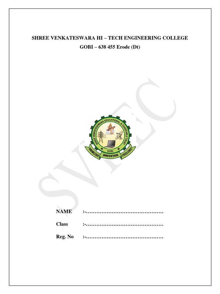 Engineering College Record Notebook | PDF