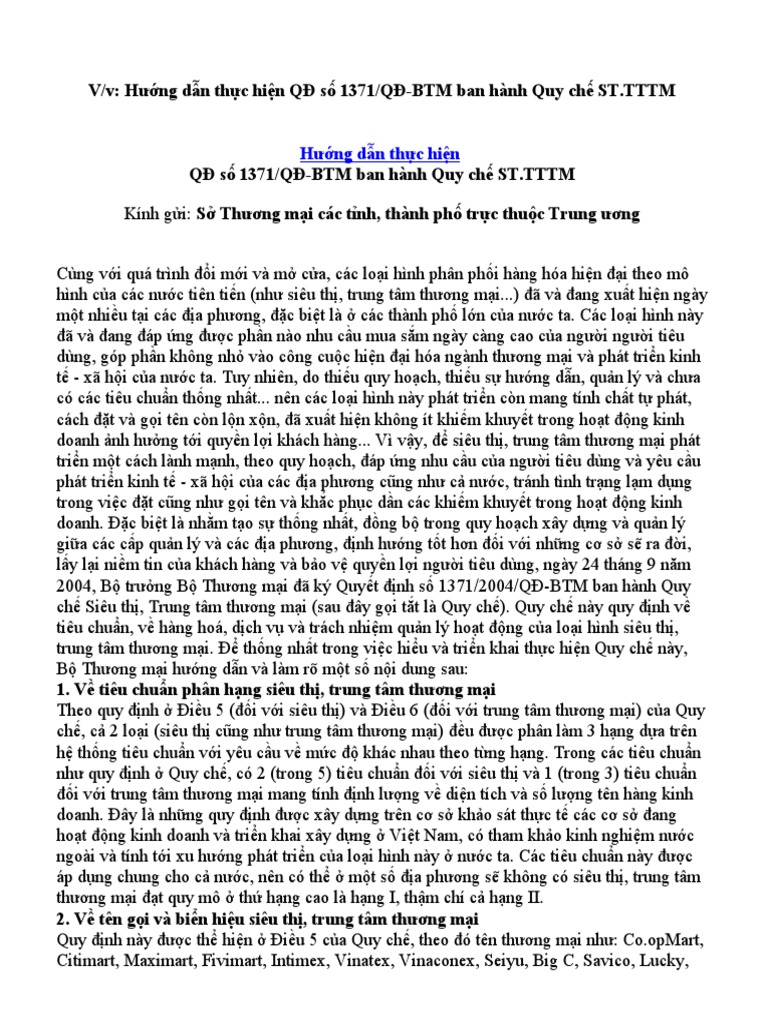 Huong Dan QD 1371 | PDF
