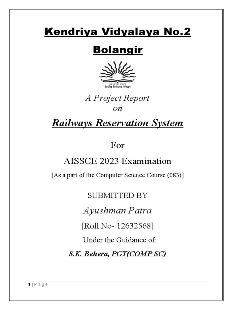 CS - 2 - Railways Reservation System | PDF | Databases | Database Design
