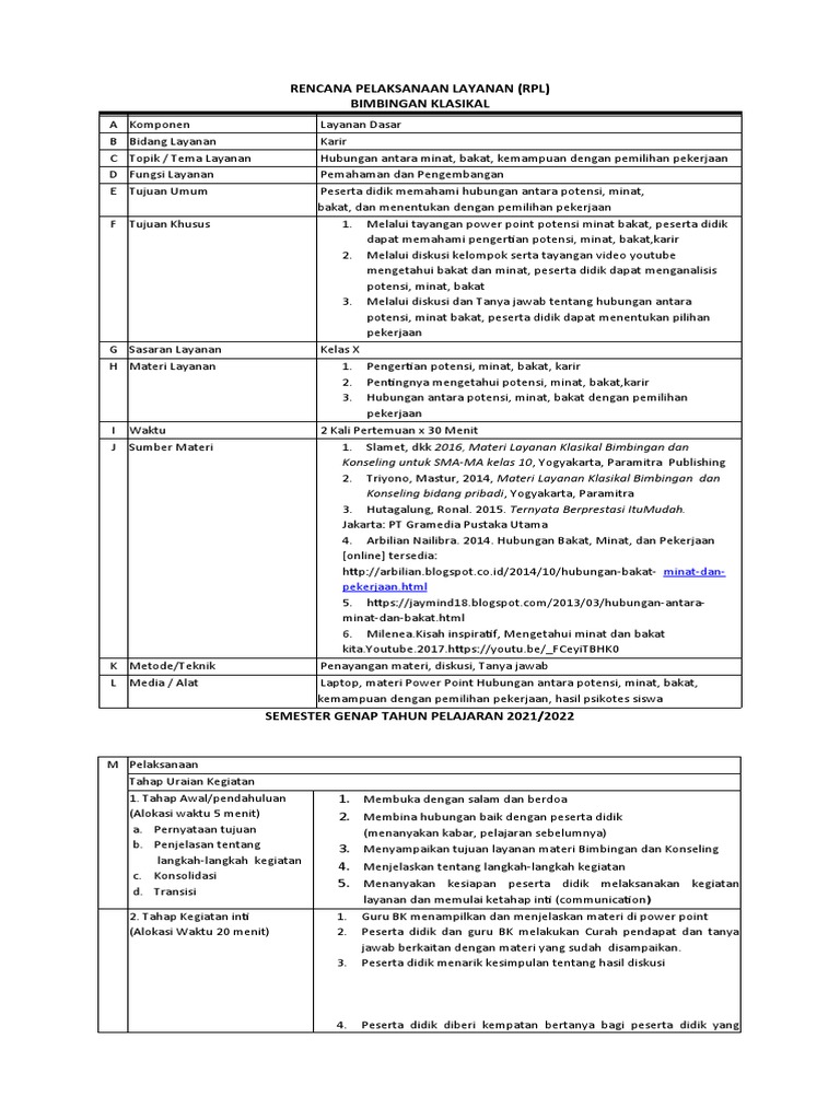 RPL Minat Bakat | PDF