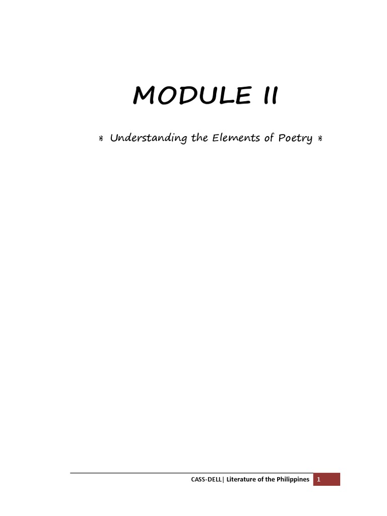 2 - Chapter I - Lesson 1 - Denotation and Connotation in Poetry | PDF ...