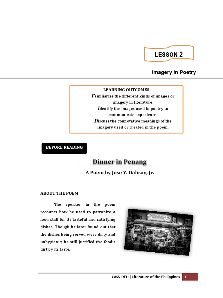 Understanding Imagery in Filipino Poetry | PDF | Senses | Happiness