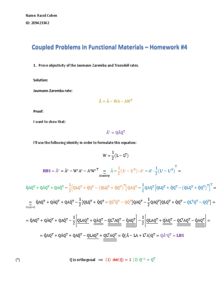 hw4 - Solution | PDF | Mathematics | Mathematical Physics