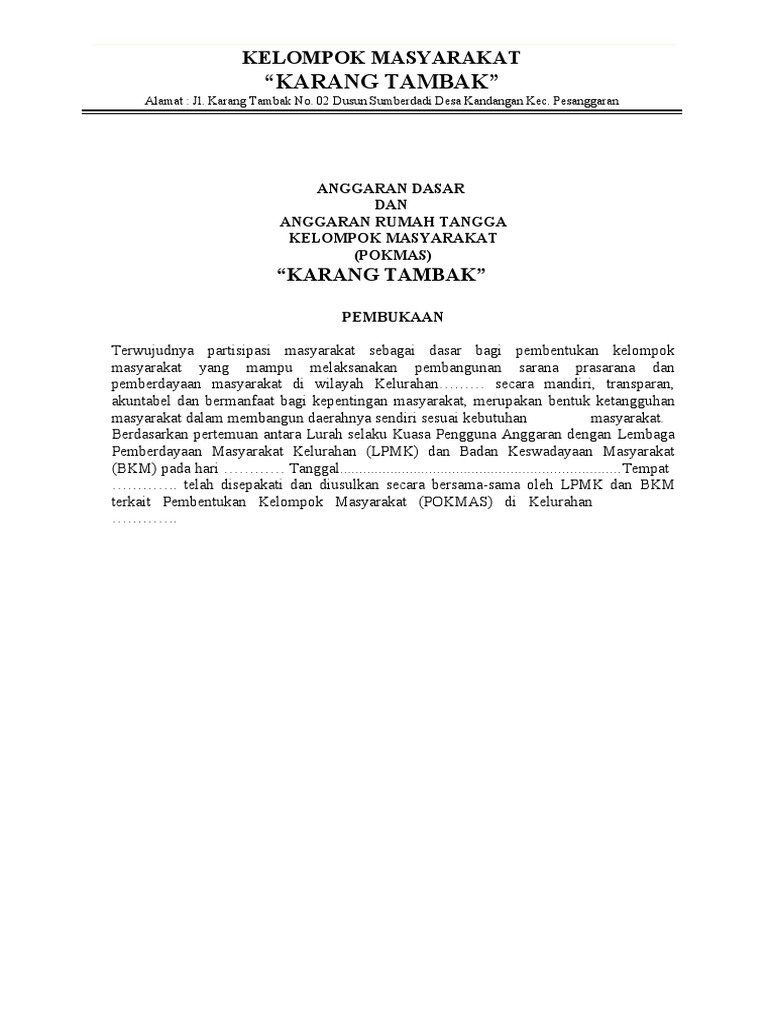 Contoh Ad Art Pokmas | PDF