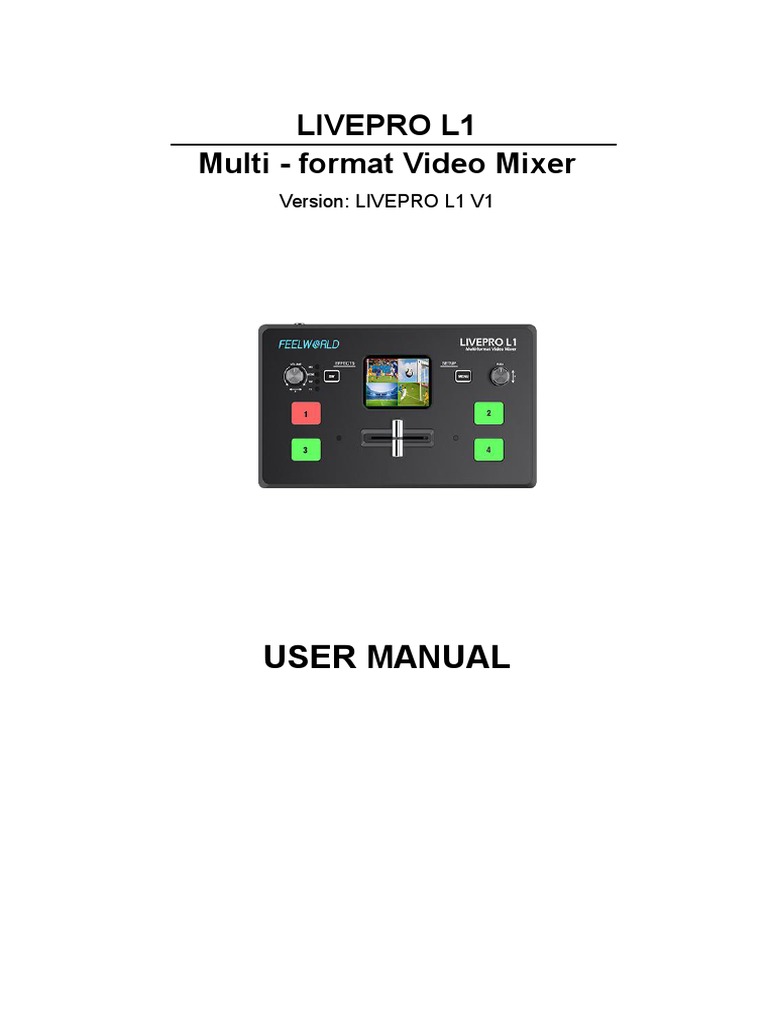 LIVEPRO L1V1 User Manual | PDF | Hdmi | Usb
