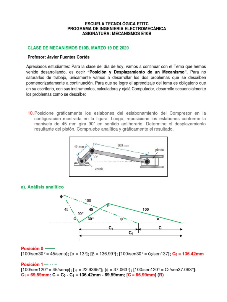 Clase Mecanismos E10b Marzo 19 de 2020 | PDF | Triángulo