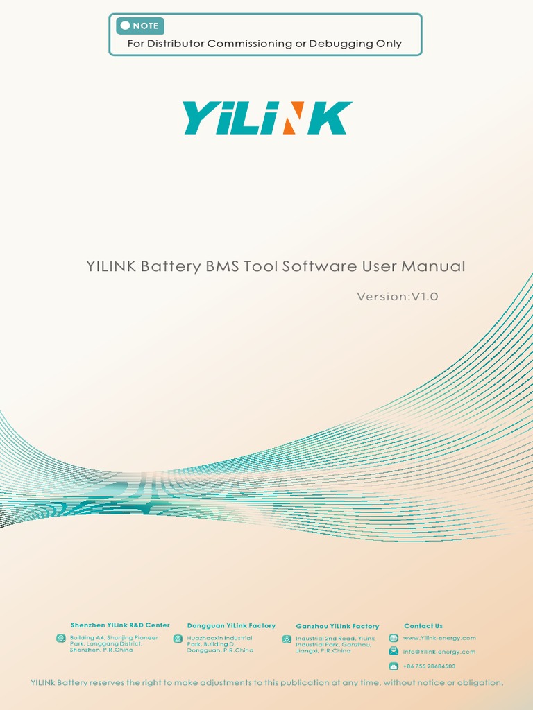 BMS Tool Software User Manual V1.0 | PDF | Software | User Interface