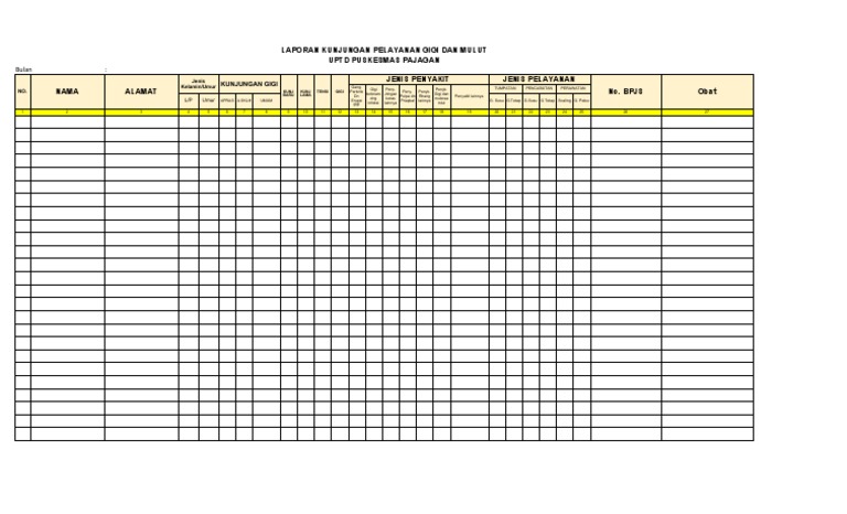 Format Kunjungan Gigi | PDF