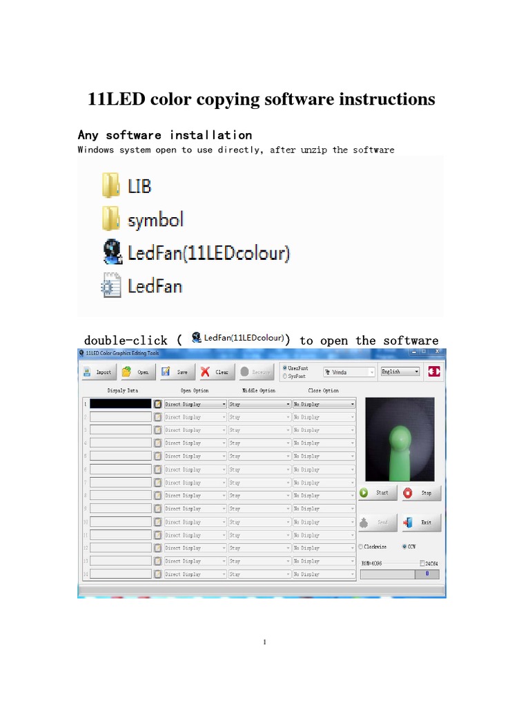 11LED Color Copying Software Instructions | PDF