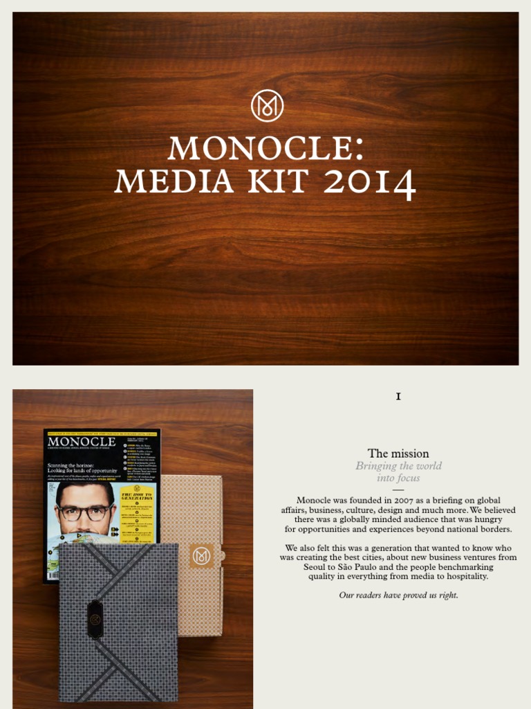 Monocle Media Kit 2014 Eur | PDF | Mass Media