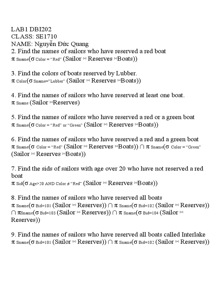 Lab1 Dbi202 | PDF | Foreign Language Studies