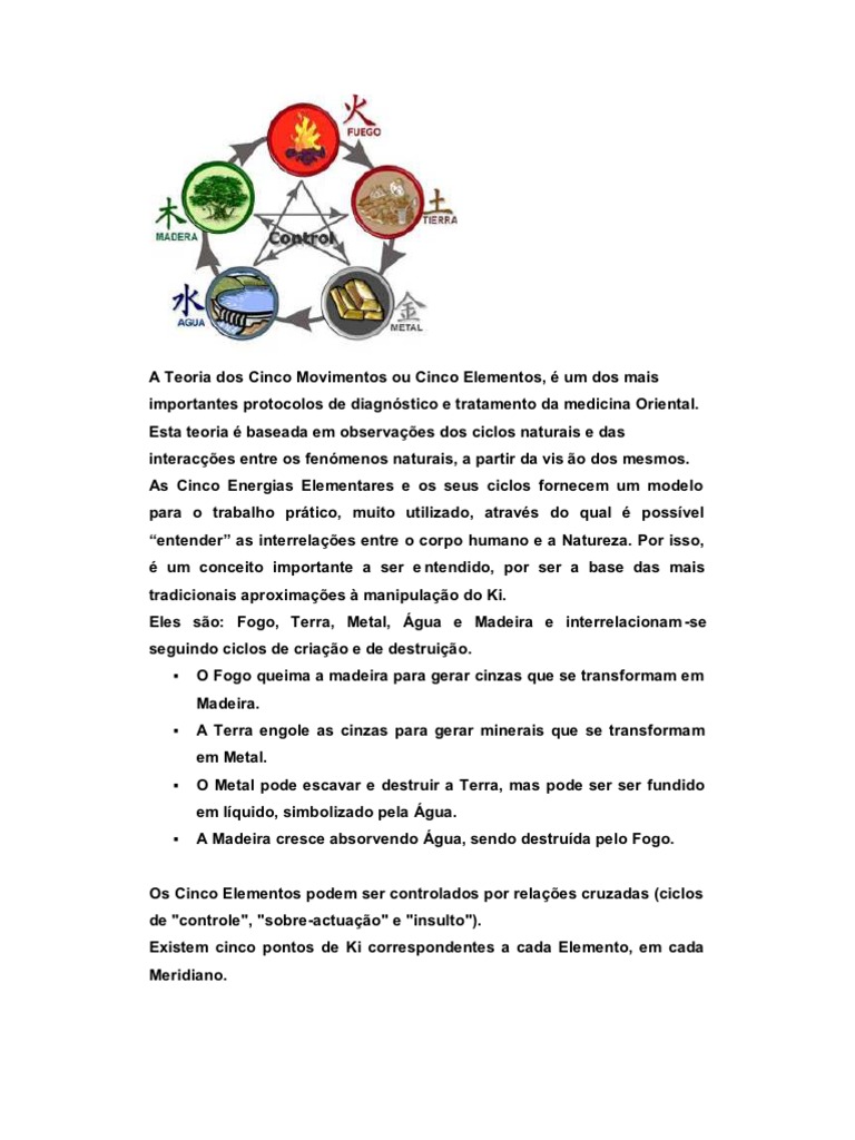 A Teoria Dos Cinco Elementos Na Medicina Tradicional Chinesa