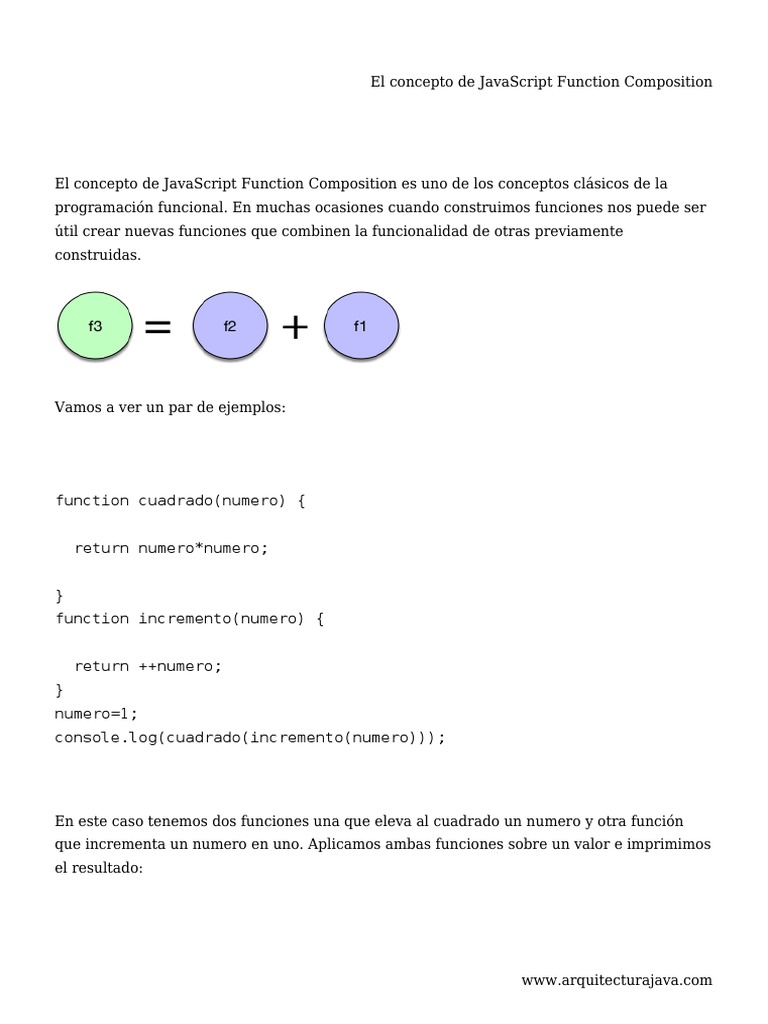 El Concepto De Javascript Function Composition Pdf Script Java Ingeniería De Sistemas 