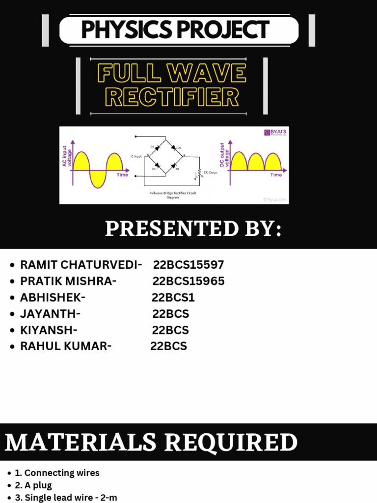 Physics Project Pdf Rectifier Diode