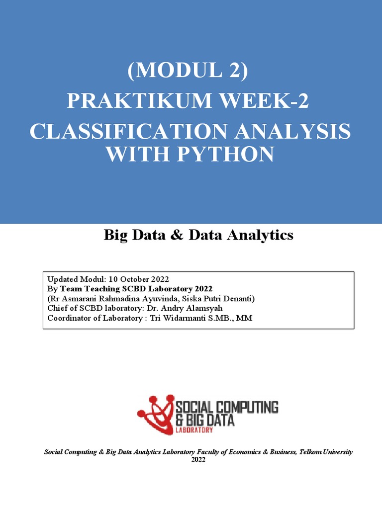 Modul Mahasiswa Week 2 - Classification | PDF