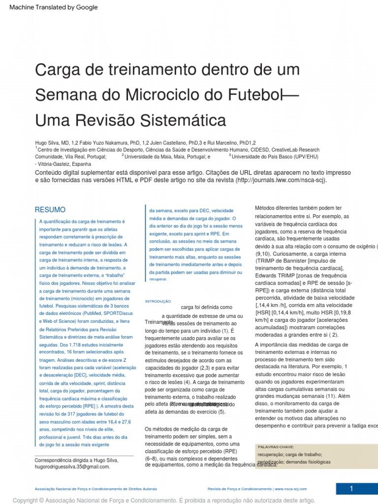 Training Load Within A Soccer Microcycle Week-2 | PDF