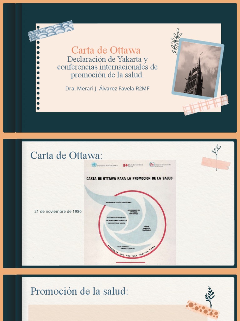 Carta Ottawa | PDF | Promoción de la salud | Ciencias de la Salud