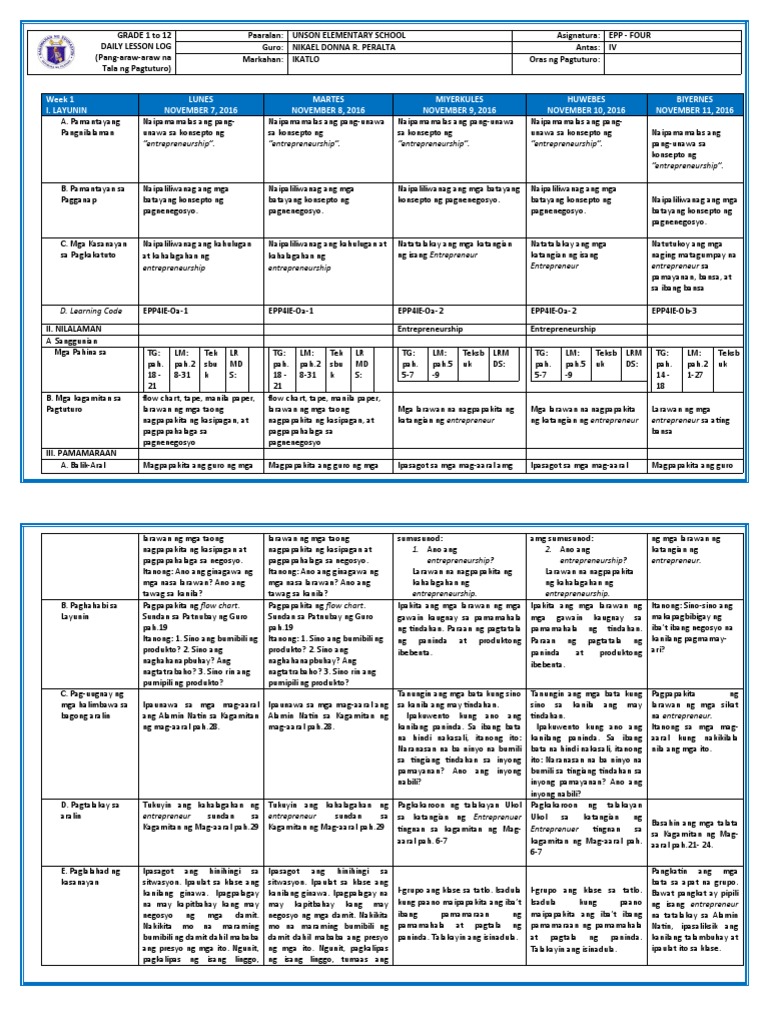 Dll Epp Ict Week 1 6 Pdf