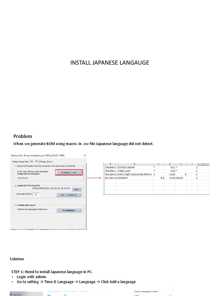 Install Japanese Language Support for CSV Files | PDF