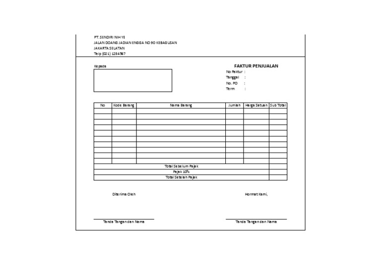 Contoh Invoice | PDF