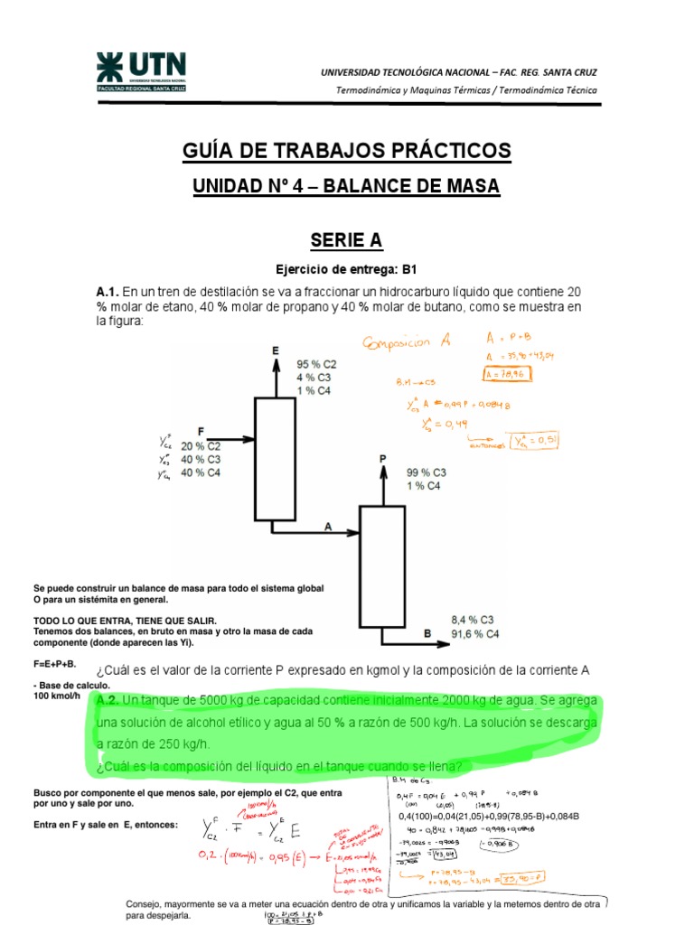 TP 04 - Balances de Masa - r5 | PDF | Metano | Termodinámica