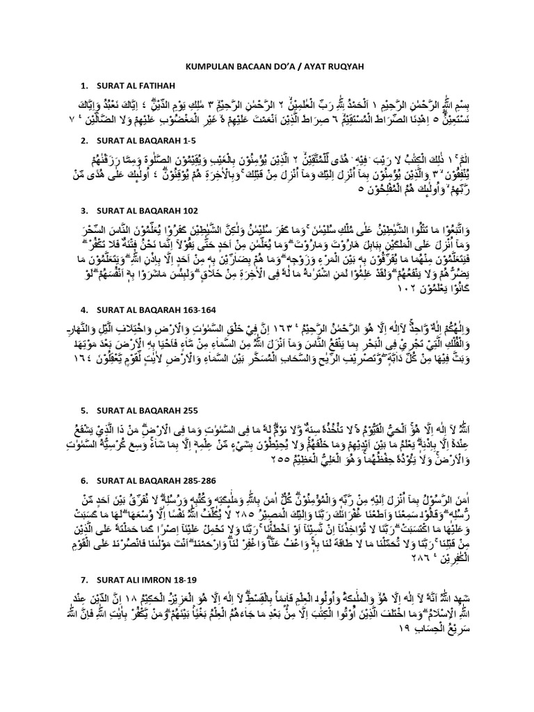 Ayat Ruqyah | PDF