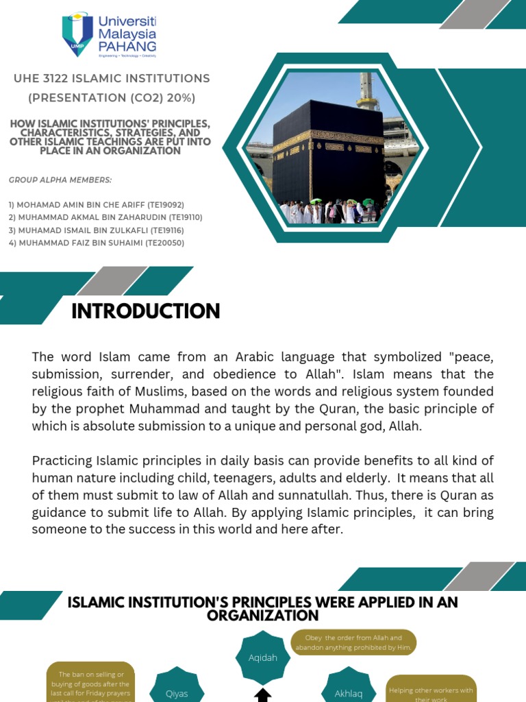 How Islamic Institutions' Principles, Characteristics, Strategies, and ...