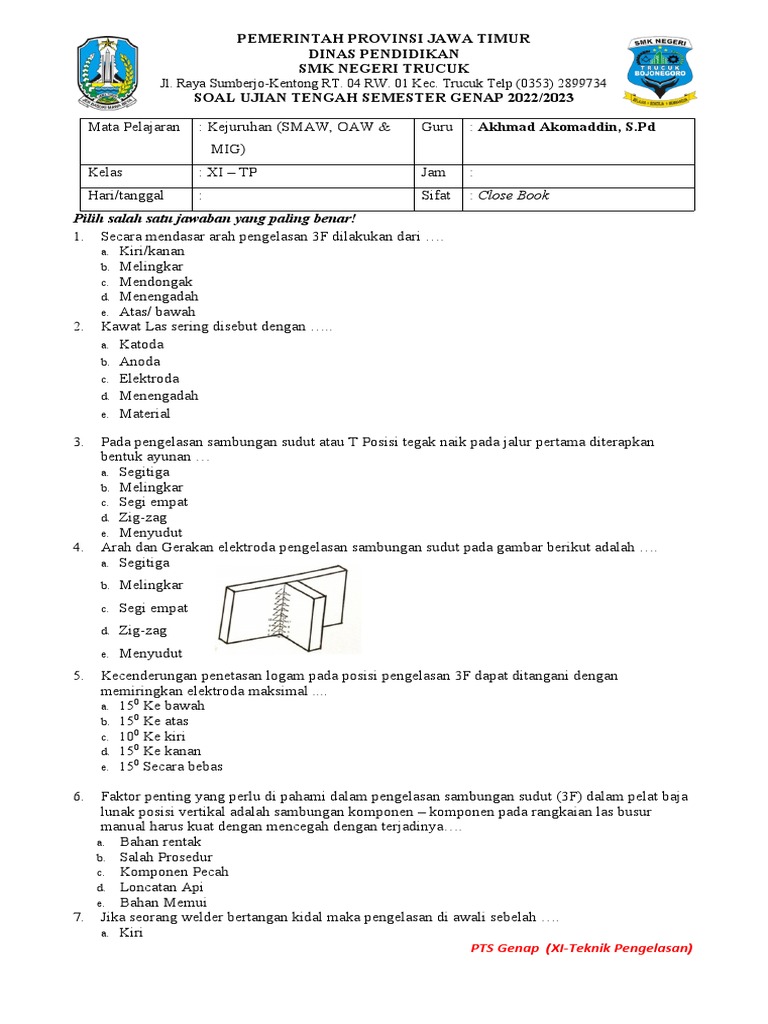 SOAL PTS Kelas XI-TP Genap TA. 2022-2023. | PDF