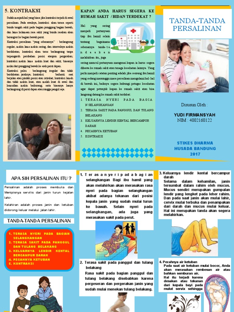 Leaflet Tanda Persalinan Maternitas | PDF