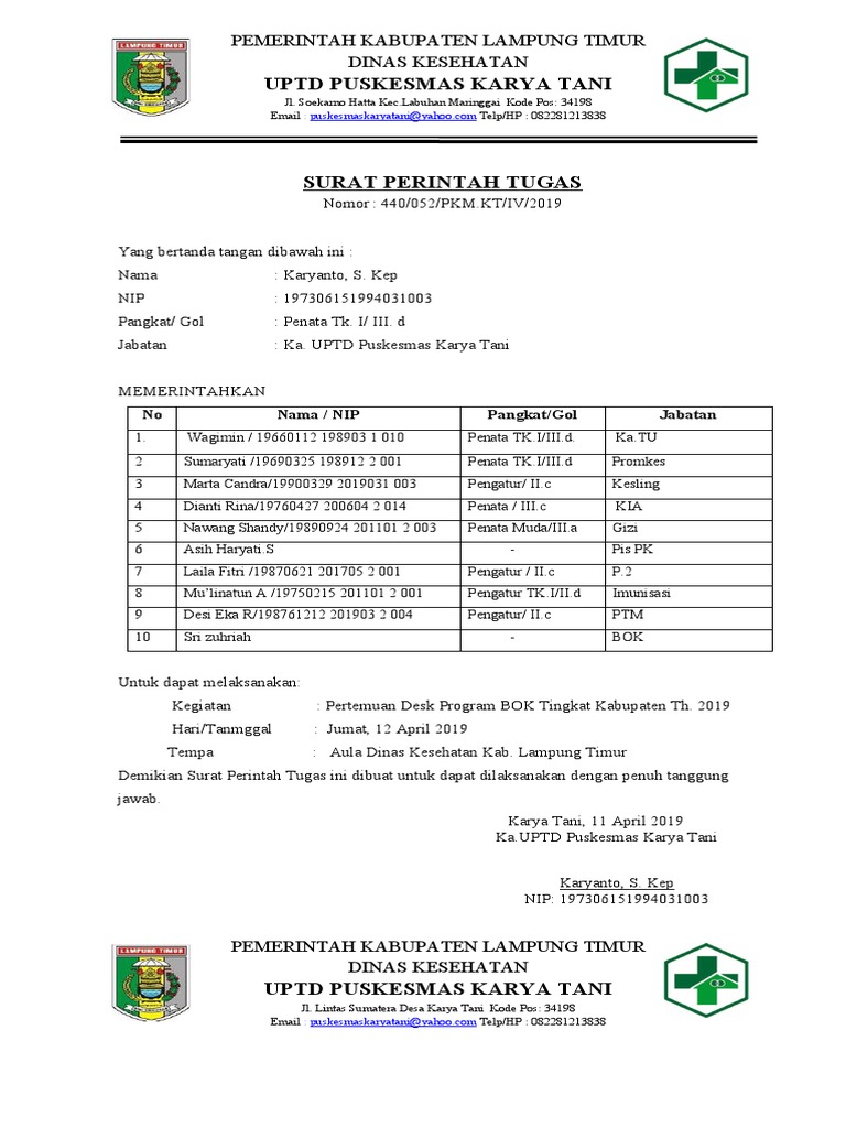 SPT Pelatihan KS | PDF