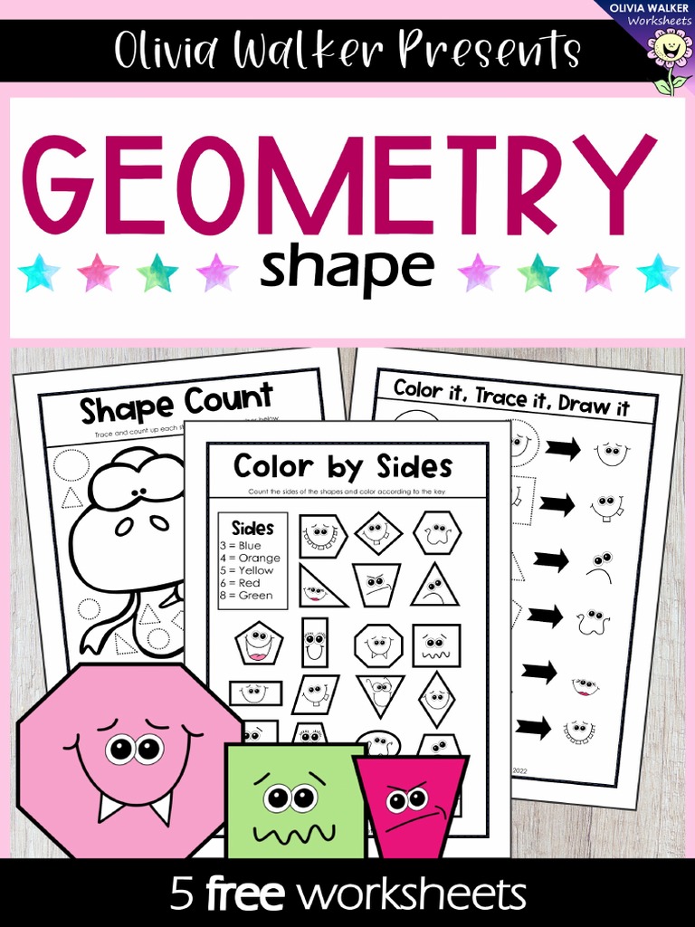 ShapeWorksheetsGeometryWorksheetsKindergartenGradeOneFREE 1 | PDF