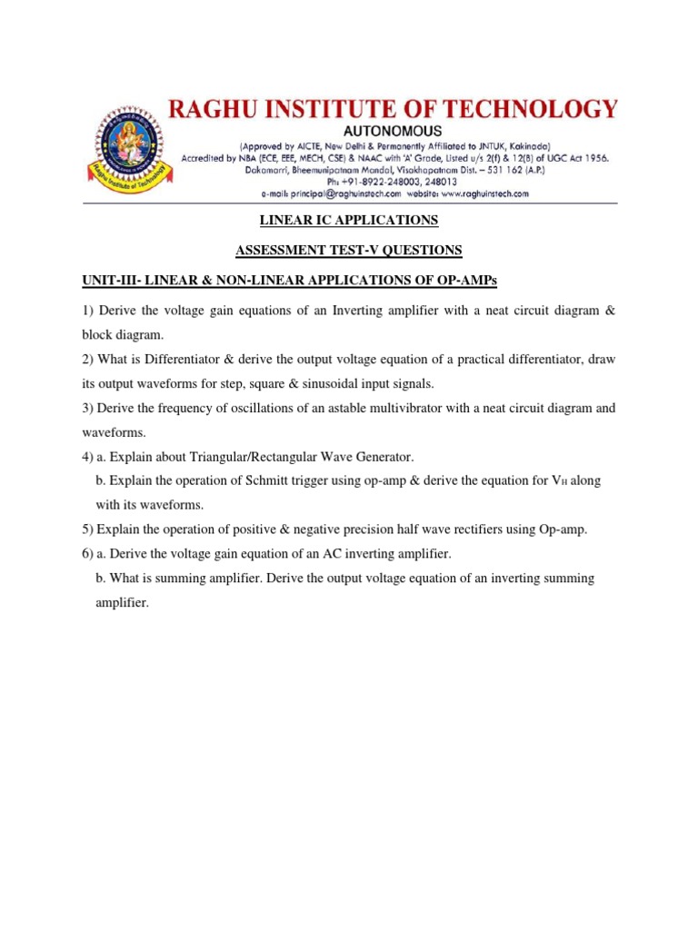Lica Assessment Test V | PDF