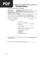 OSH Program Template | PDF | Occupational Safety And Health | Health ...