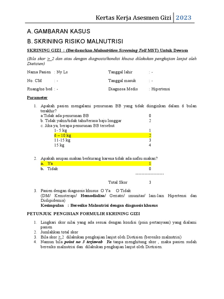 Worksheet Kasus 4 | PDF