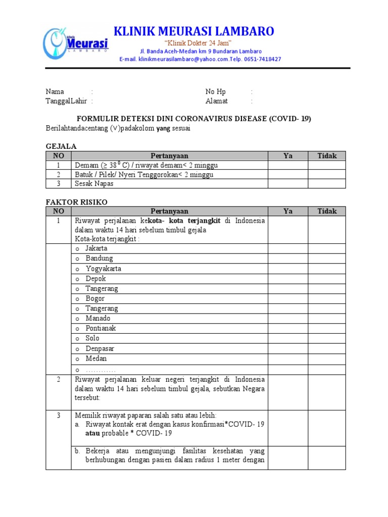 Form Screening | PDF