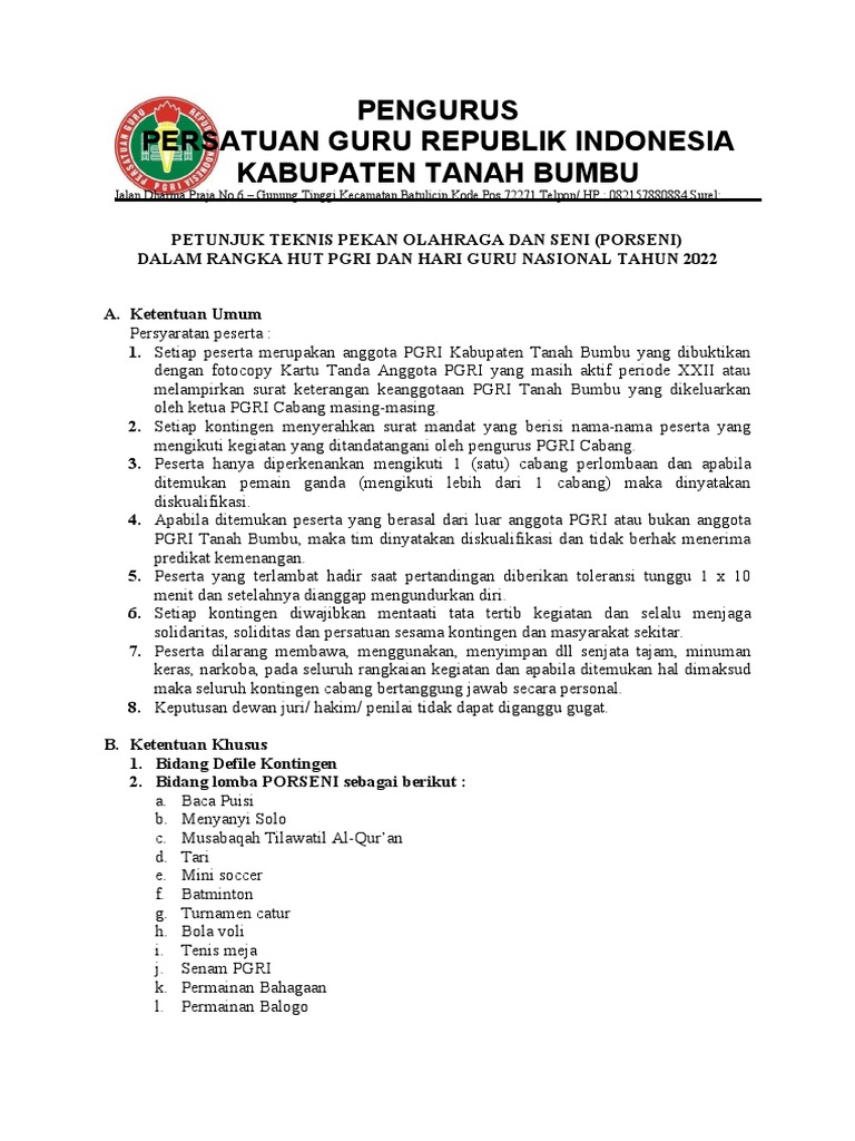 Juknis HGN 22, DLL | PDF