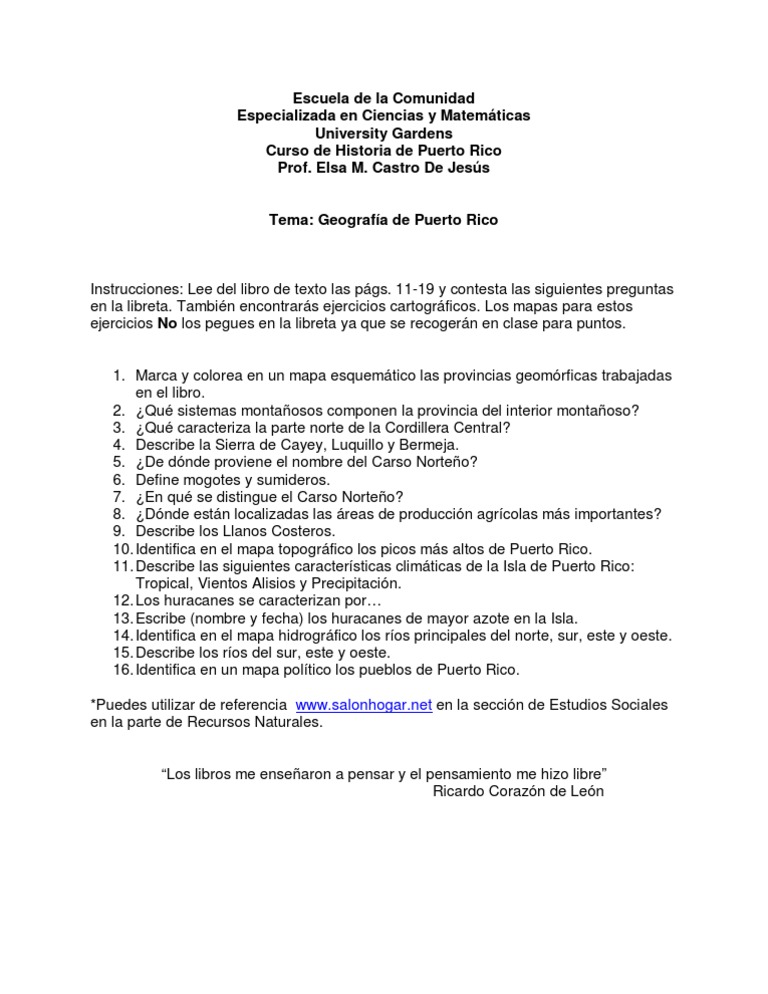 Geogrfia De Puerto Rico