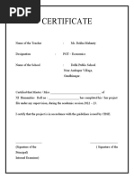 No Dues Certificate - Format | PDF