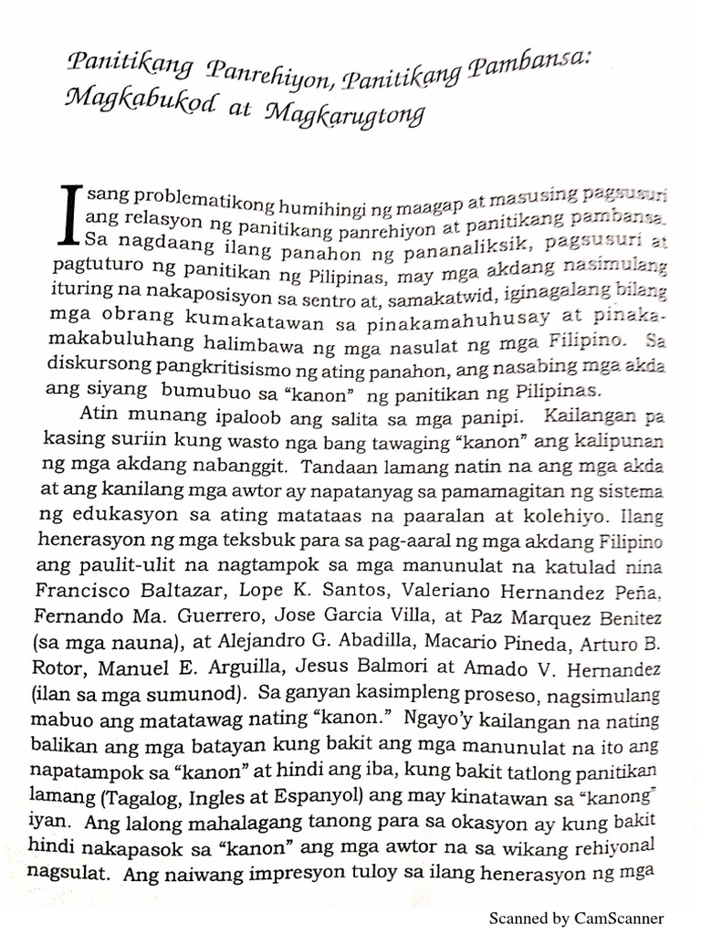 Pambansang Panitikan by Bienvenido Lumbera | PDF